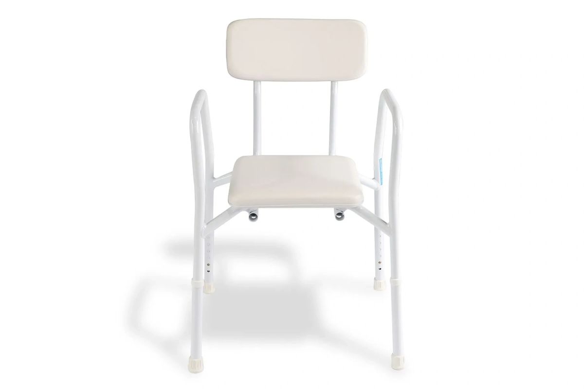 Hero Medical Shower Stool Padded Seat, Aluminium