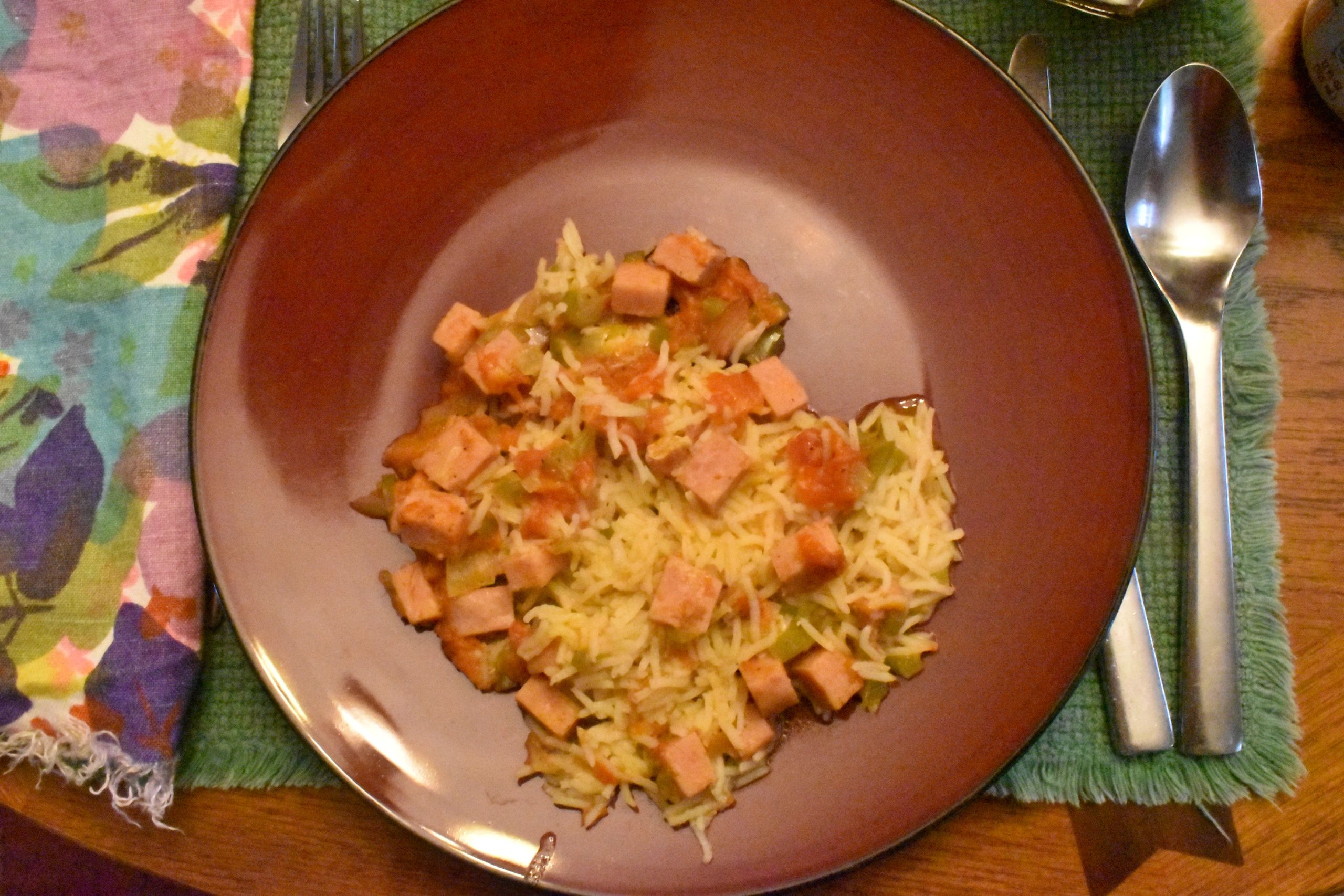 Spanish rice with Spam