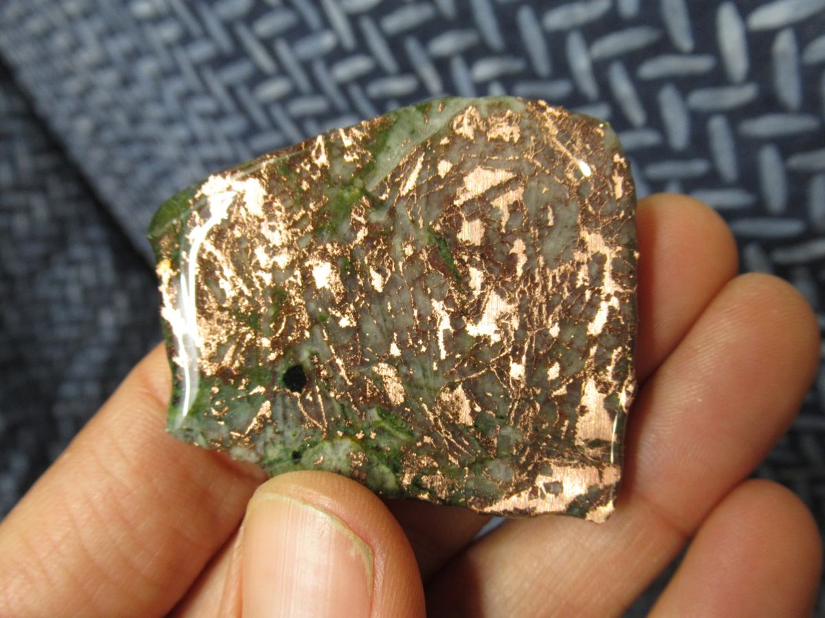 Copper Ore Slab w/ Green & White Matrix