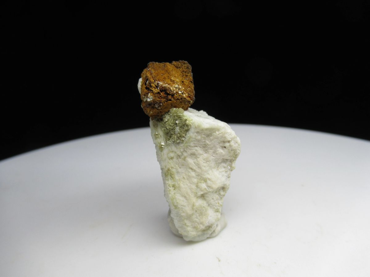 Excellent Miniature Goethite after Siderite (Pseudomorph) w/Feldspar