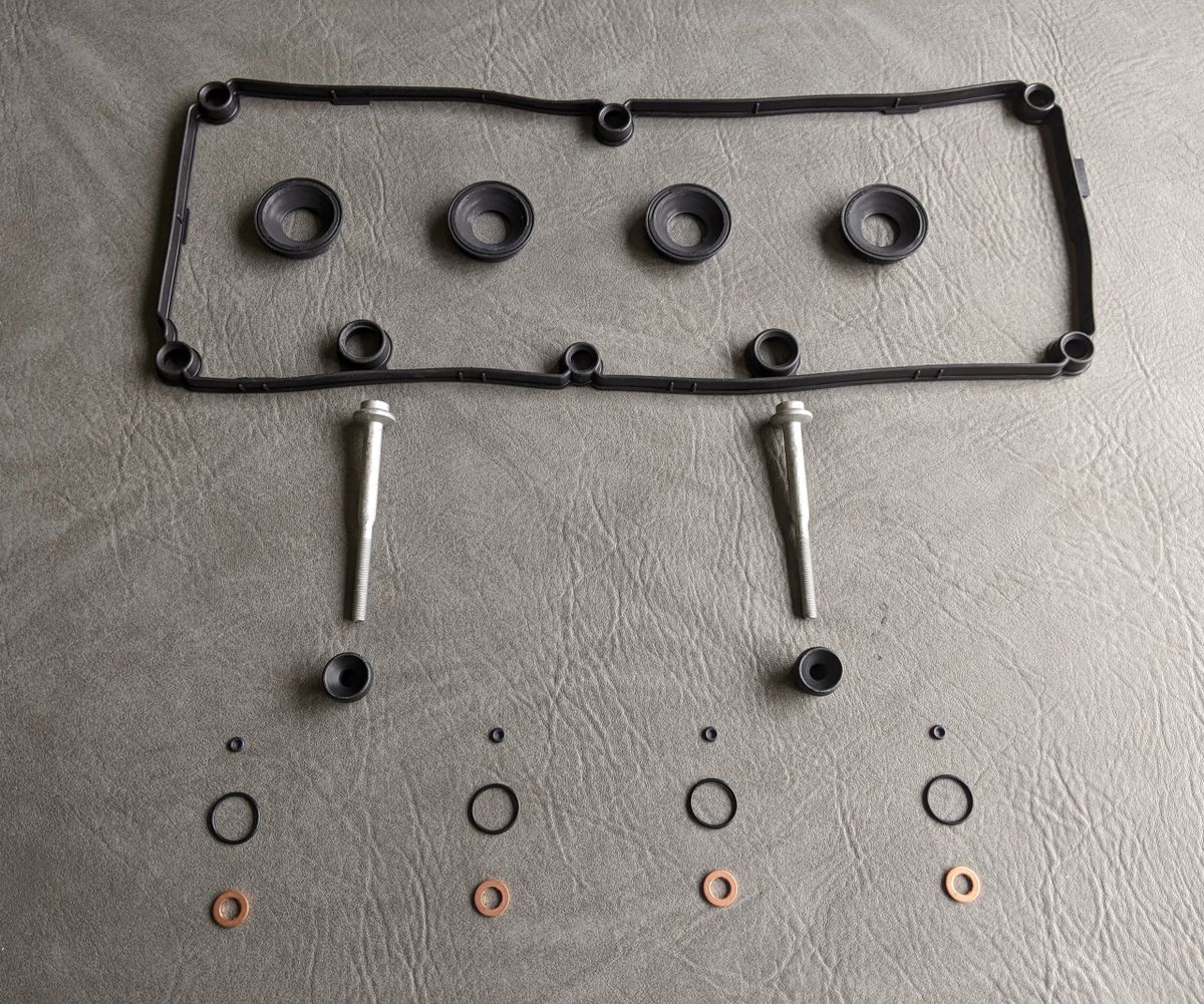 PASSAT TDI CKRA VALVE COVER GASKET KIT WITH INJECTOR SEALS BOLTS AND ...