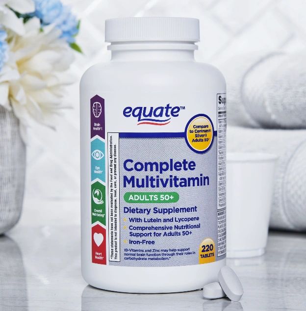 Equate Complete Multivitamin Tablets, Adults 50+, 220 Count