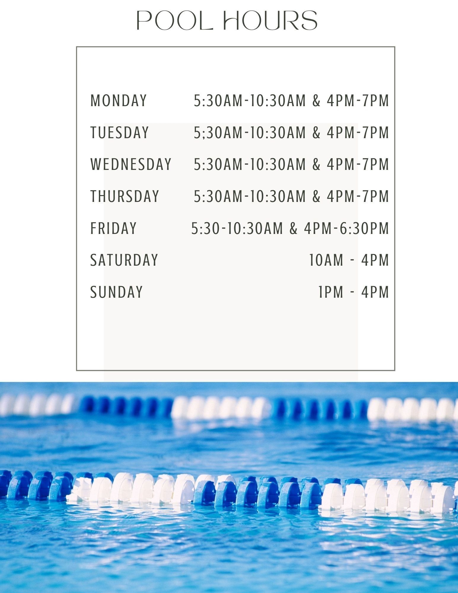 Pool Schedule | Limestone Family YMCA