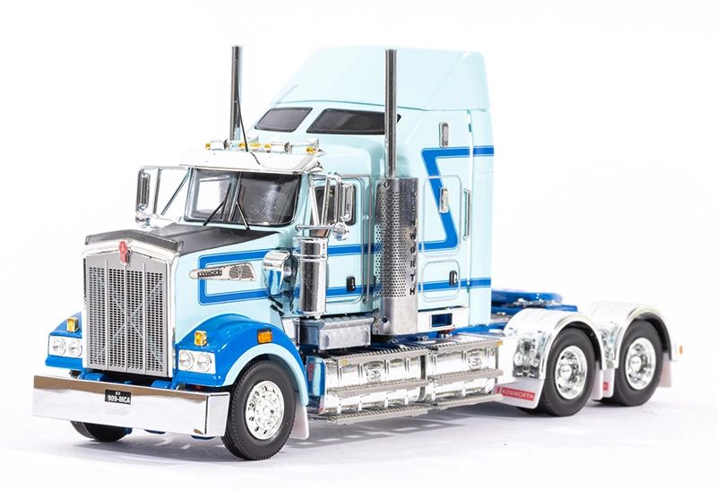 KW T909 with aero kit Light Blue Drake collectibles 1:50 scale