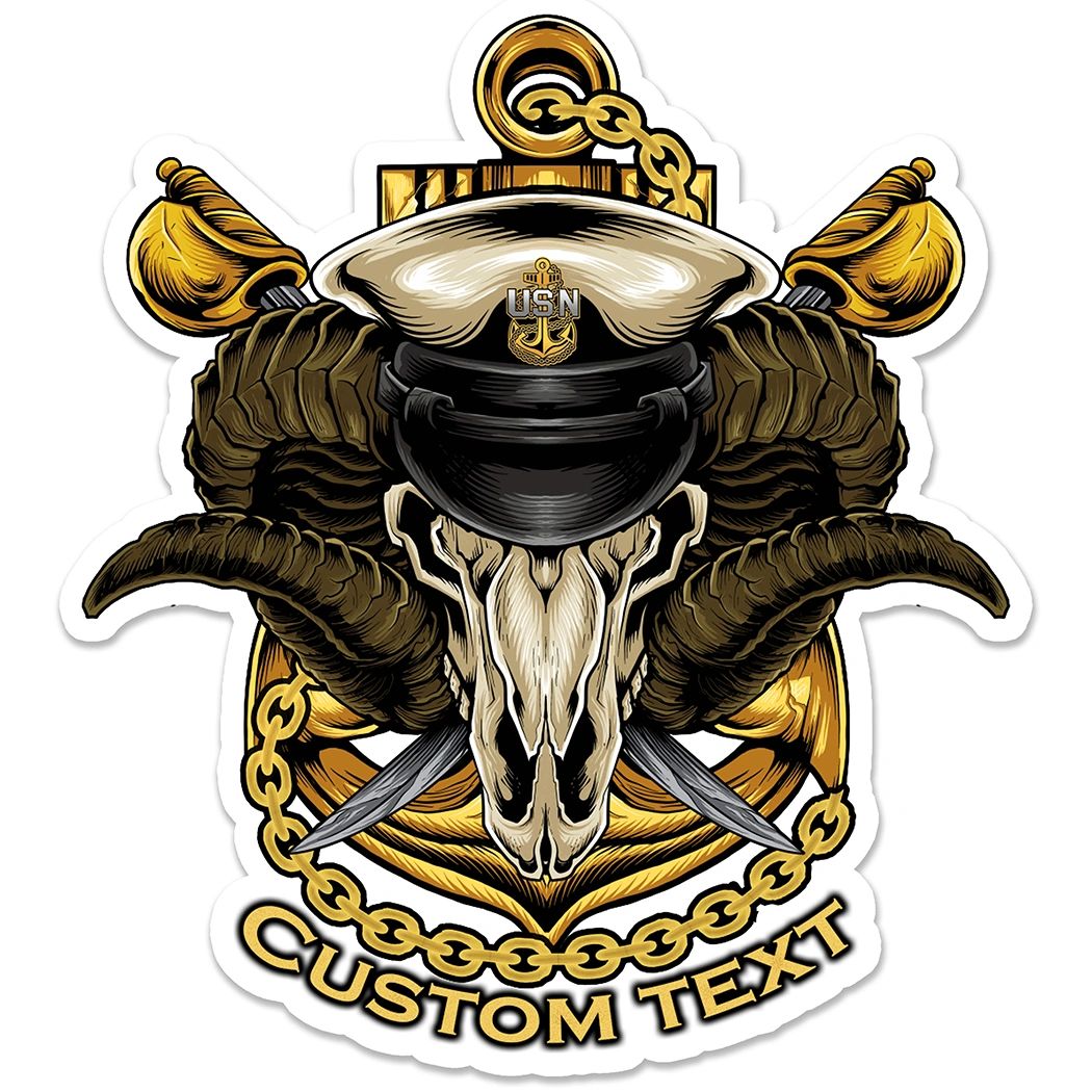 US Navy Chief Goat Locker CPO Custom Military Graphics Decal
