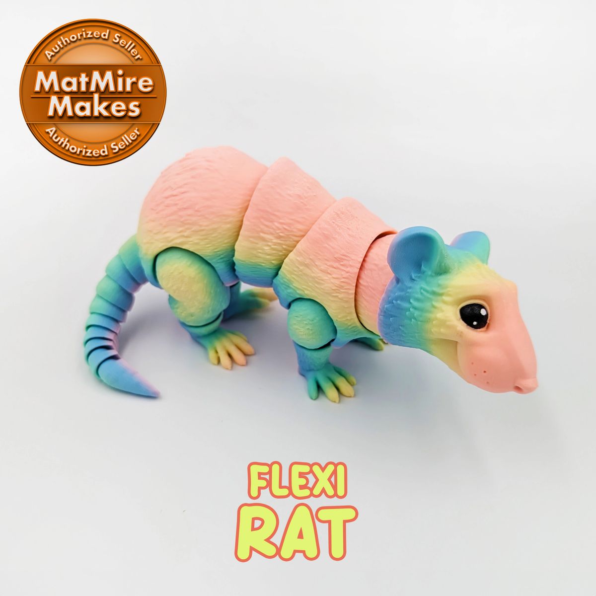 Rat Flexi 3D Printed Toy - MatMire Makes