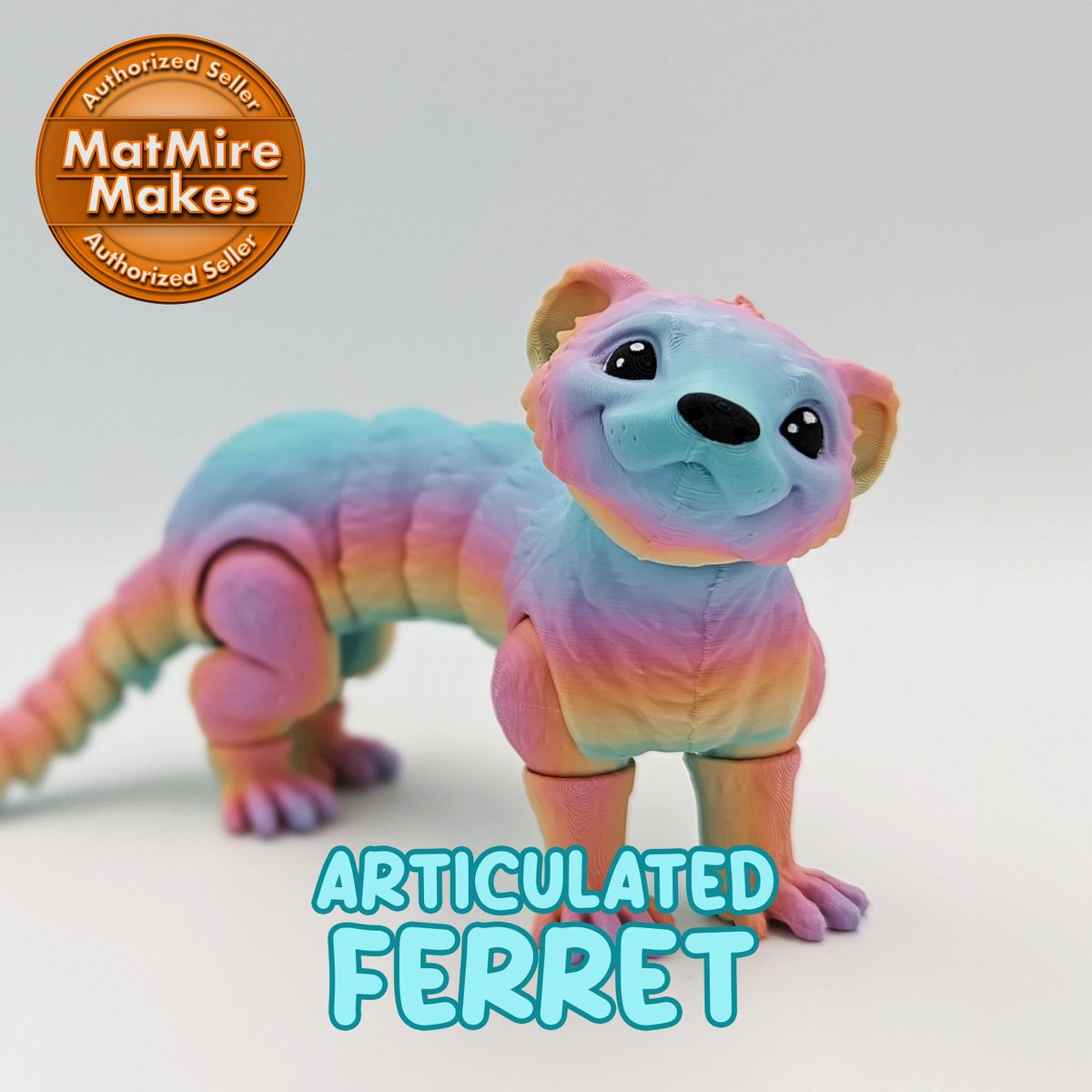 Ferret Flexi 3D Printed Toy - MatMire Makes
