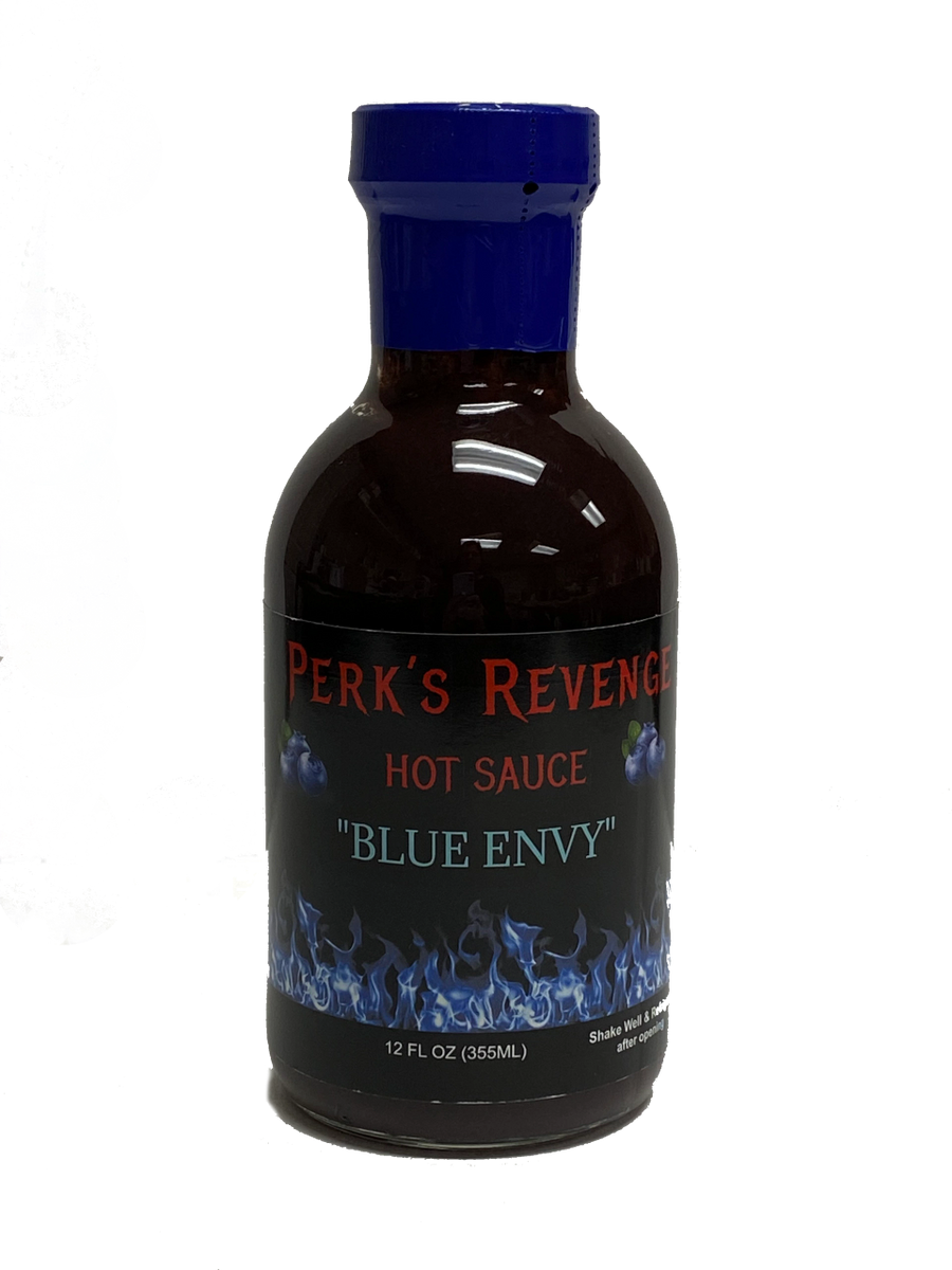Perk's Revenge “Blue Envy” Blueberry Hot Sauce – 12 oz