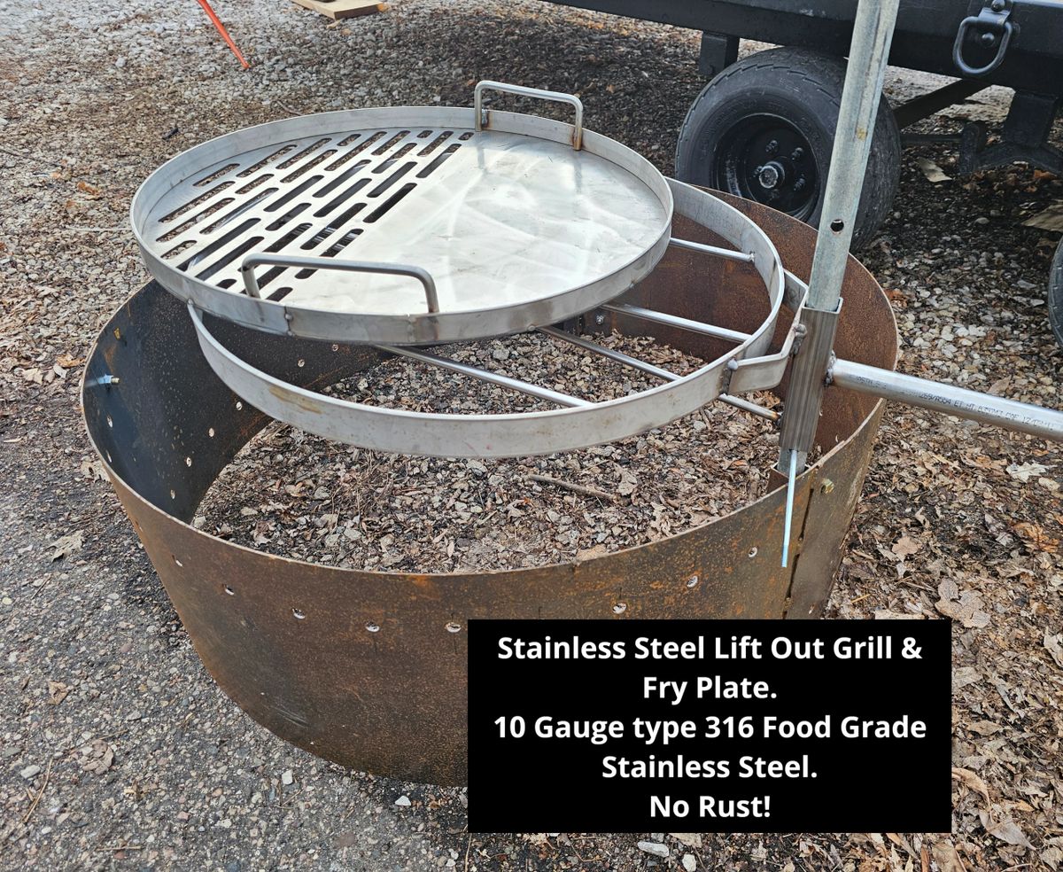 Cooking Grill With Lift Out Serve-Easy Clean. 316 Food Grade Stainless ...