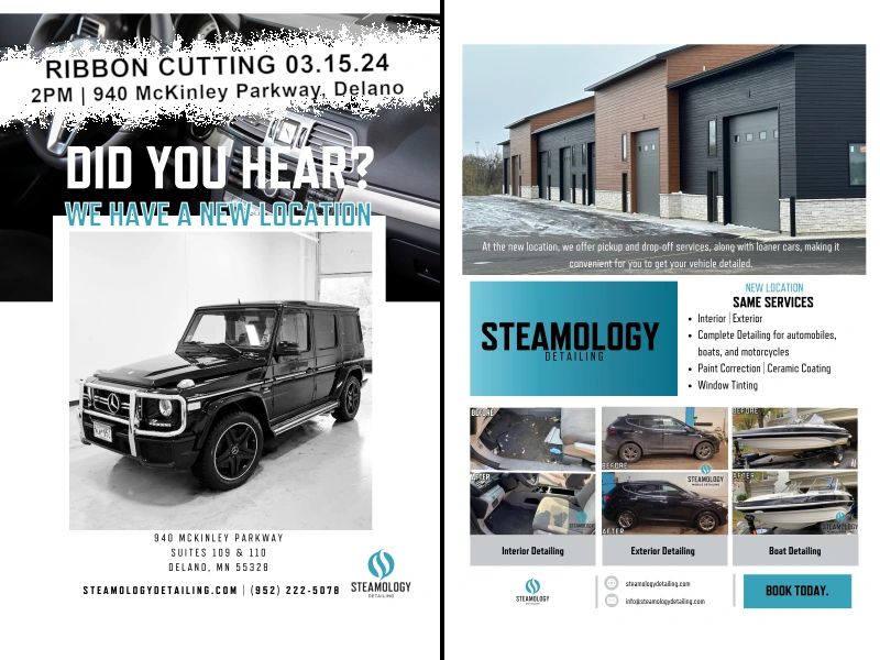 Join us for Steamology Detailing's Ribbon Cutting! 03.15.24 @ 2pm