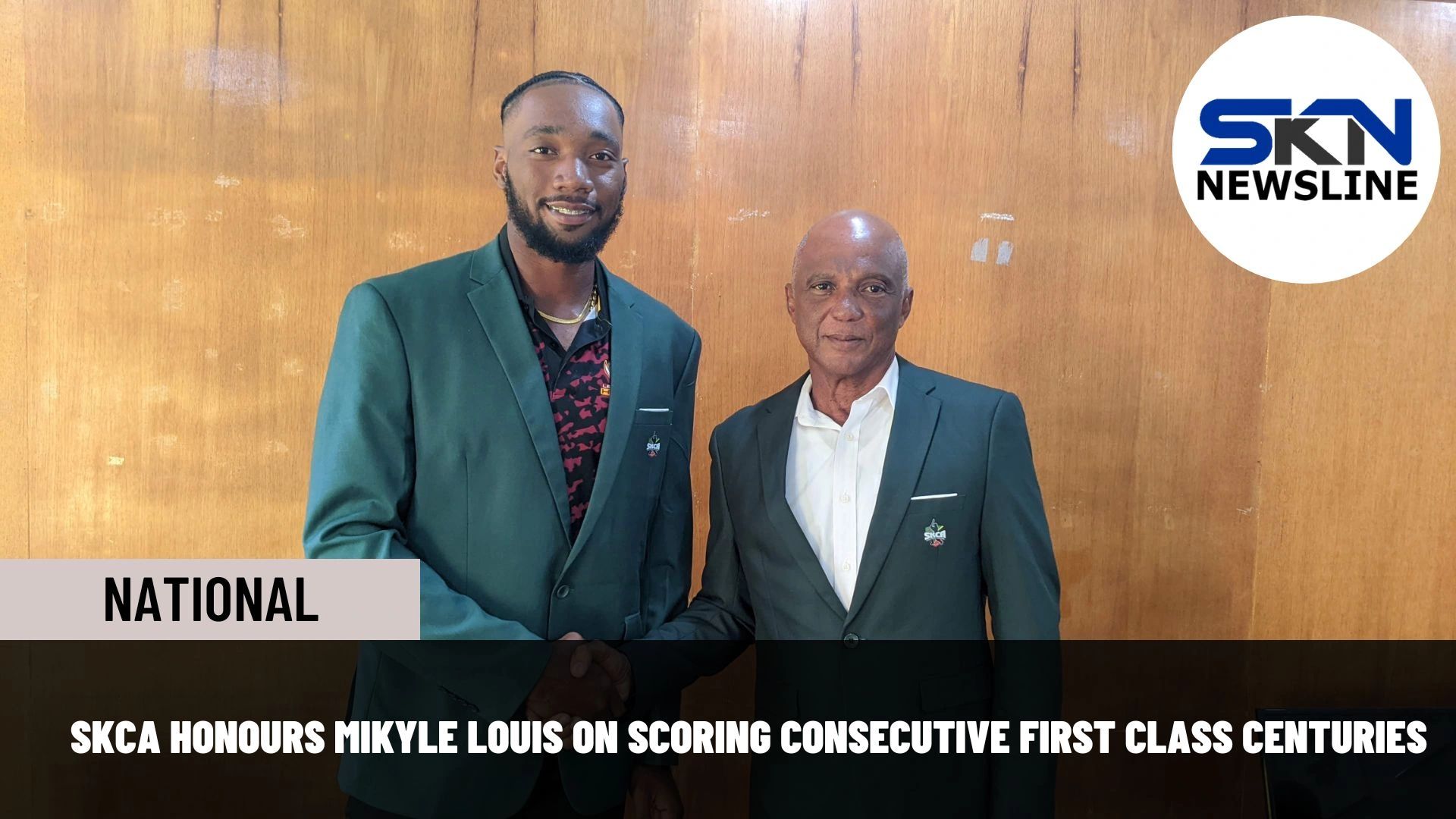 SKCA HONOURS MIKYLE LOUIS ON CONSECUTIVE FIRST CLASS CENTURIES