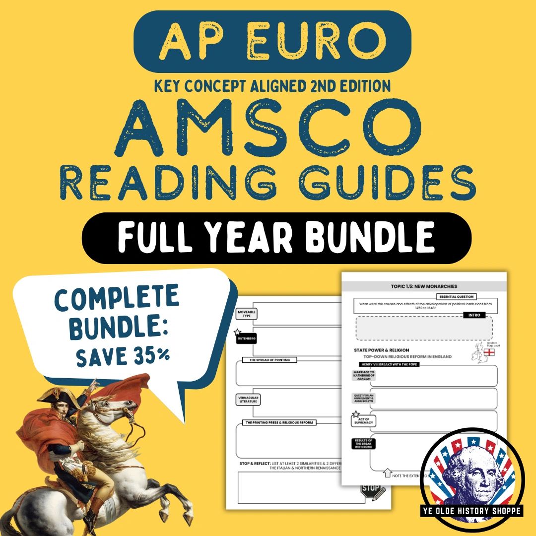 AP® Euro AMSCO Reading Guides - Homework Worksheets