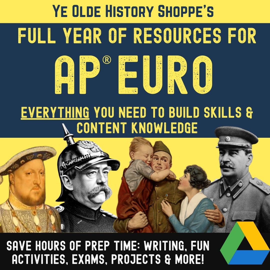 AP Euro Full Year of Resources - College Board Key Concept Aligned