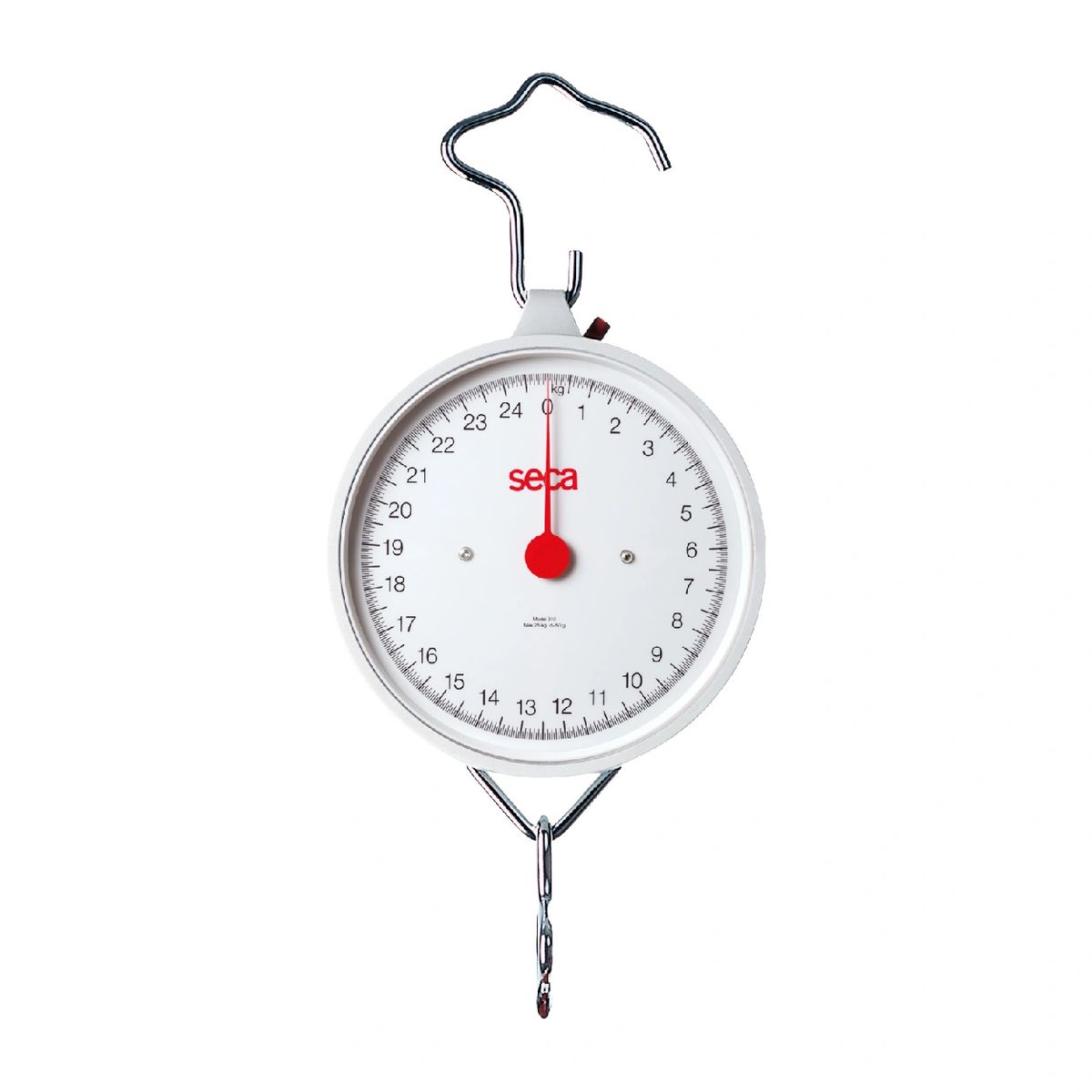 Mechanical circular dial hanging scale Seca capacity 25kgs; E131