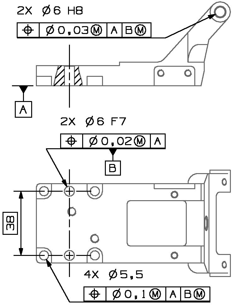 Two Holes as a Secondary Datum Feature