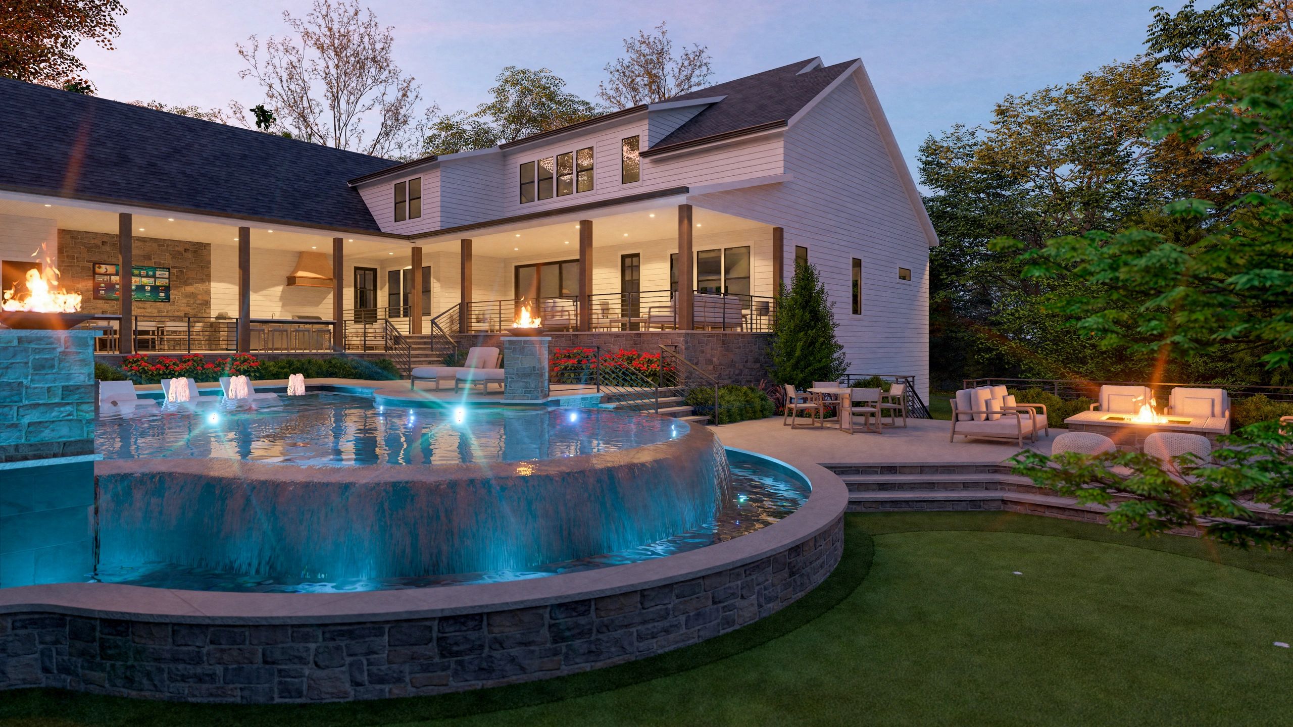 Spillover Pool and Spa Designs