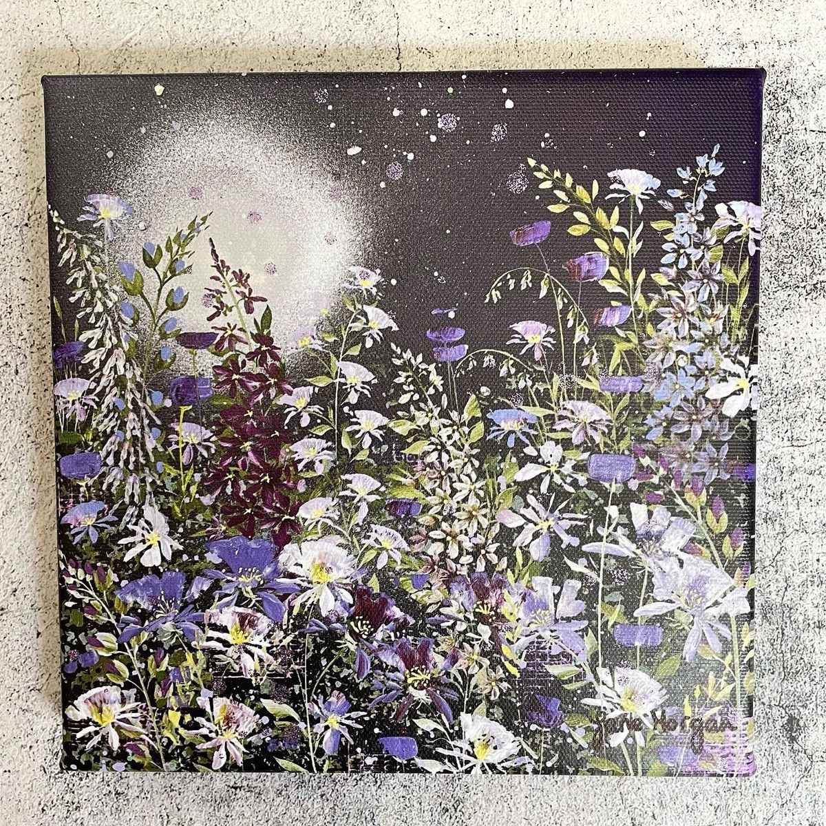 Hand embellished canvas print