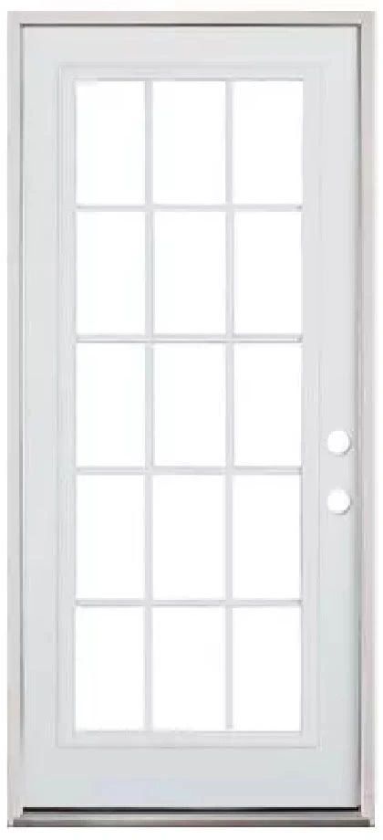 15 Lite Steel Pre-Hung Exterior Door 32" x 79"