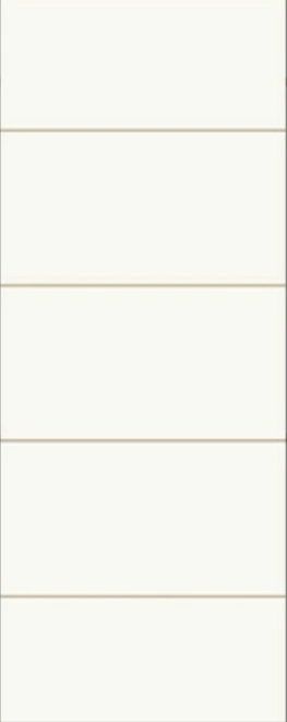8'0" Tall Fine Line 5 Panel Modern Interior Door Slab
