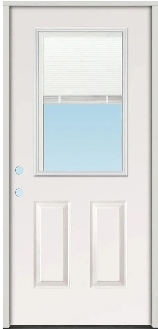 Half Mini-Blind Fiberglass Door 32"inch Pre hung unit
