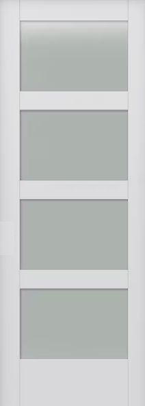 4-Panel SDL Bar Square Frosted Glass Solid Core Slabs