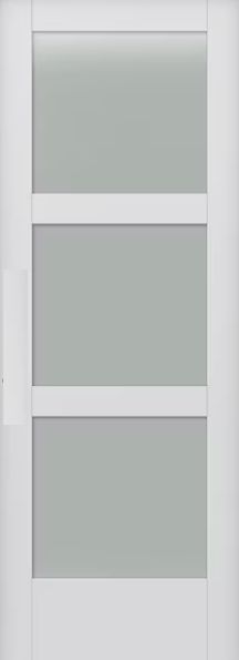 3-Panel SDL Bar Square Frosted Glass Solid Core Slabs