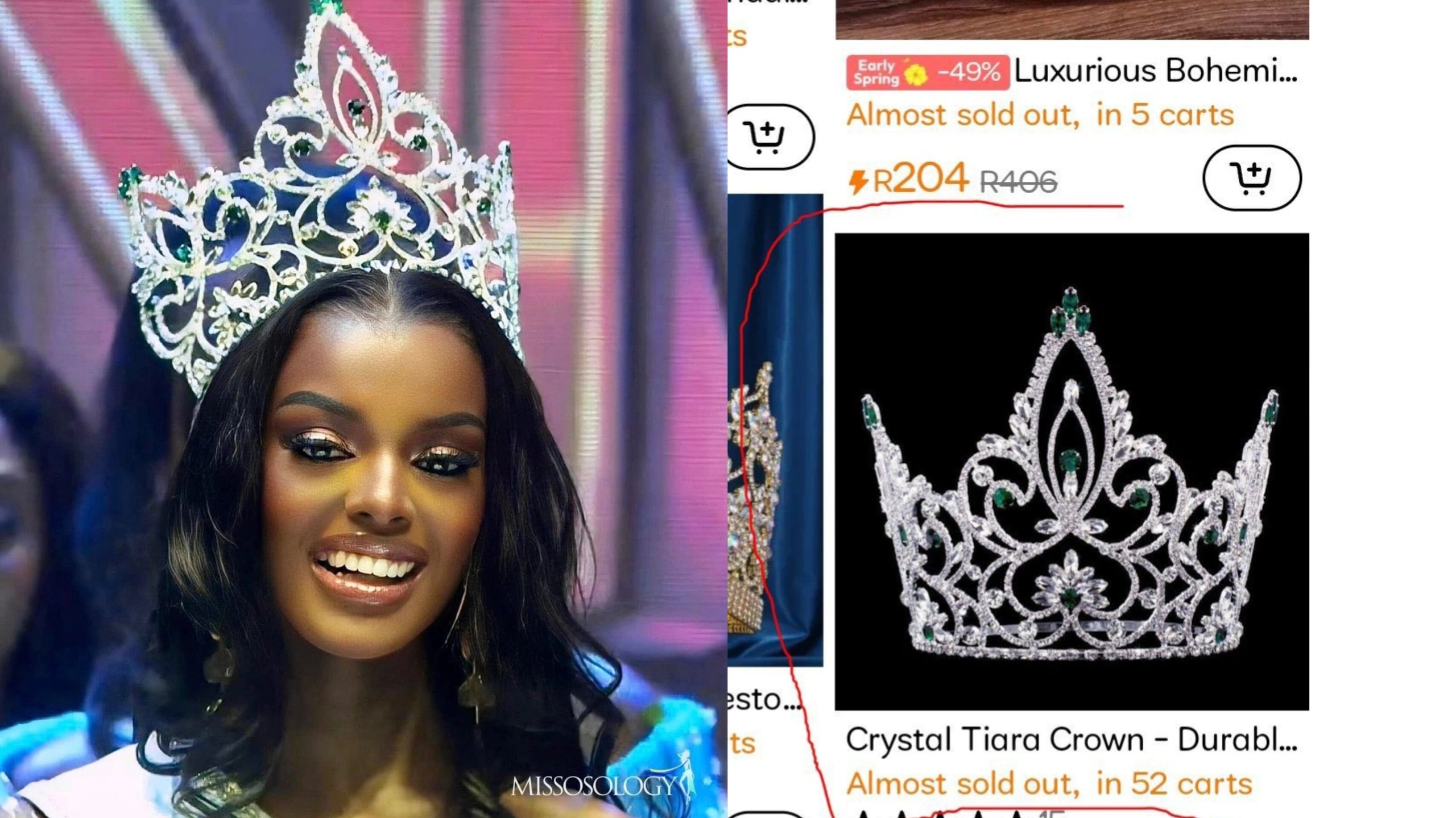 Replica Miss Universe Nigeria crown surface on Temu