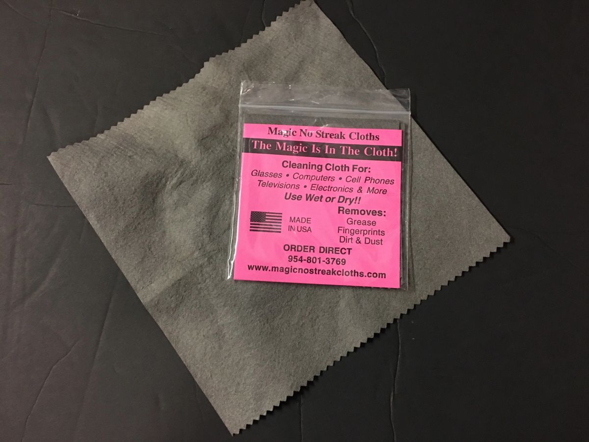 1- 7x7 grey magic no streak cloth eyeglass cleaner