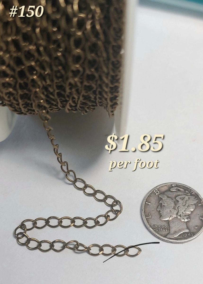 Solid Brass Chain #150 by the foot