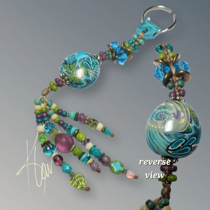 Caribbean inspired Focal Keychain