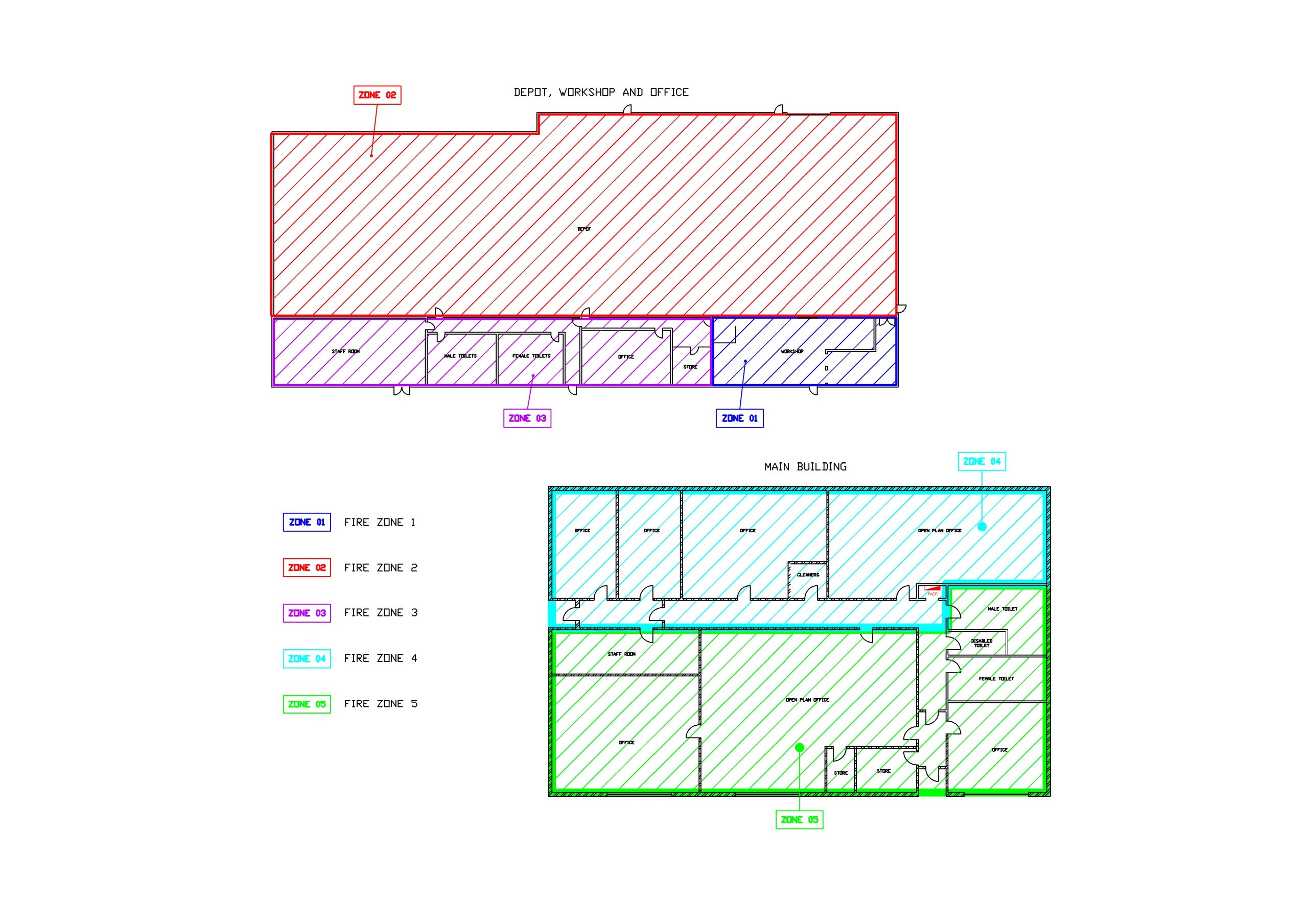 Professional fire zone plans | CAD drawing service, Northamptonshire