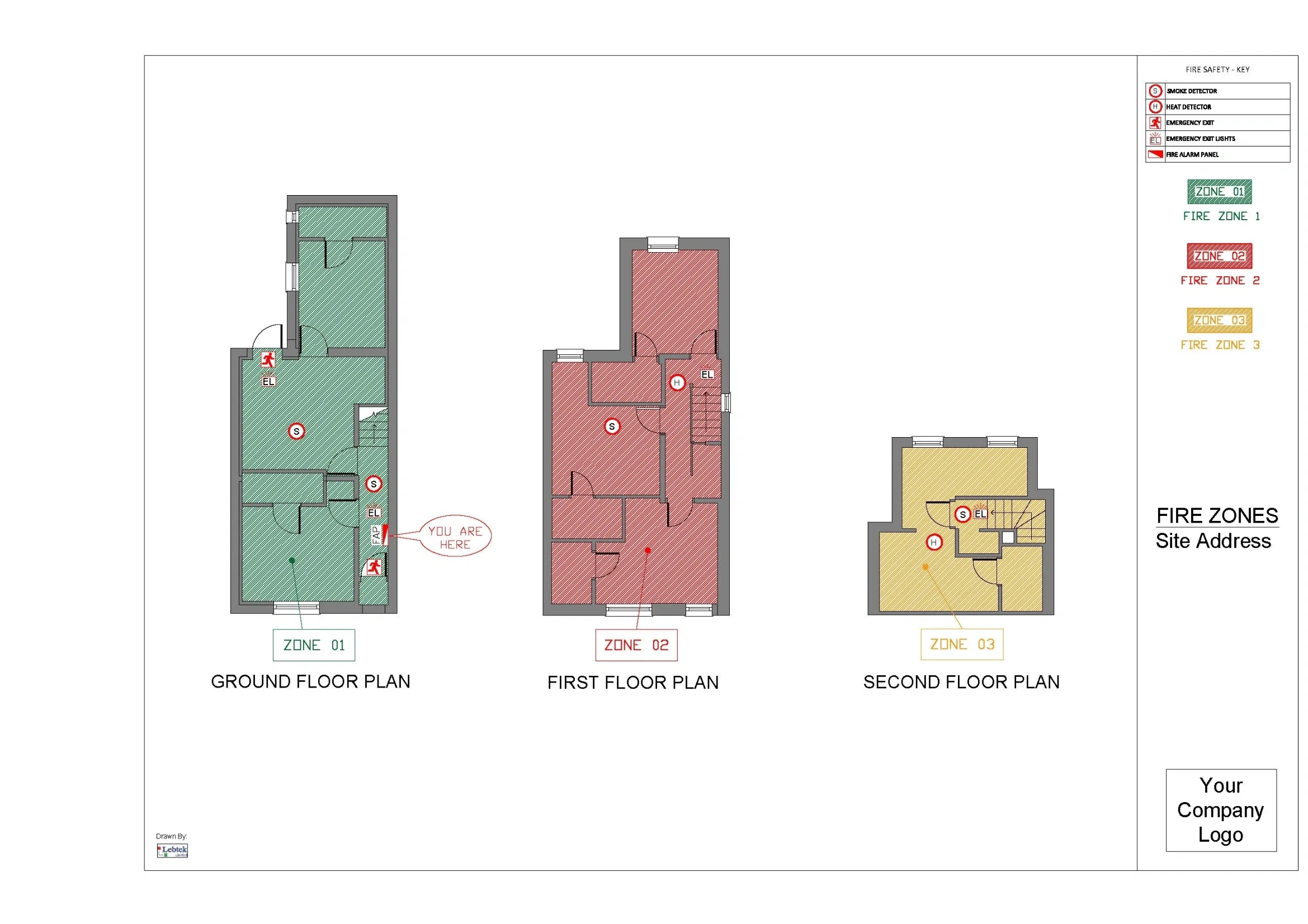 Professional fire zone plans | CAD drawing service, Northamptonshire
