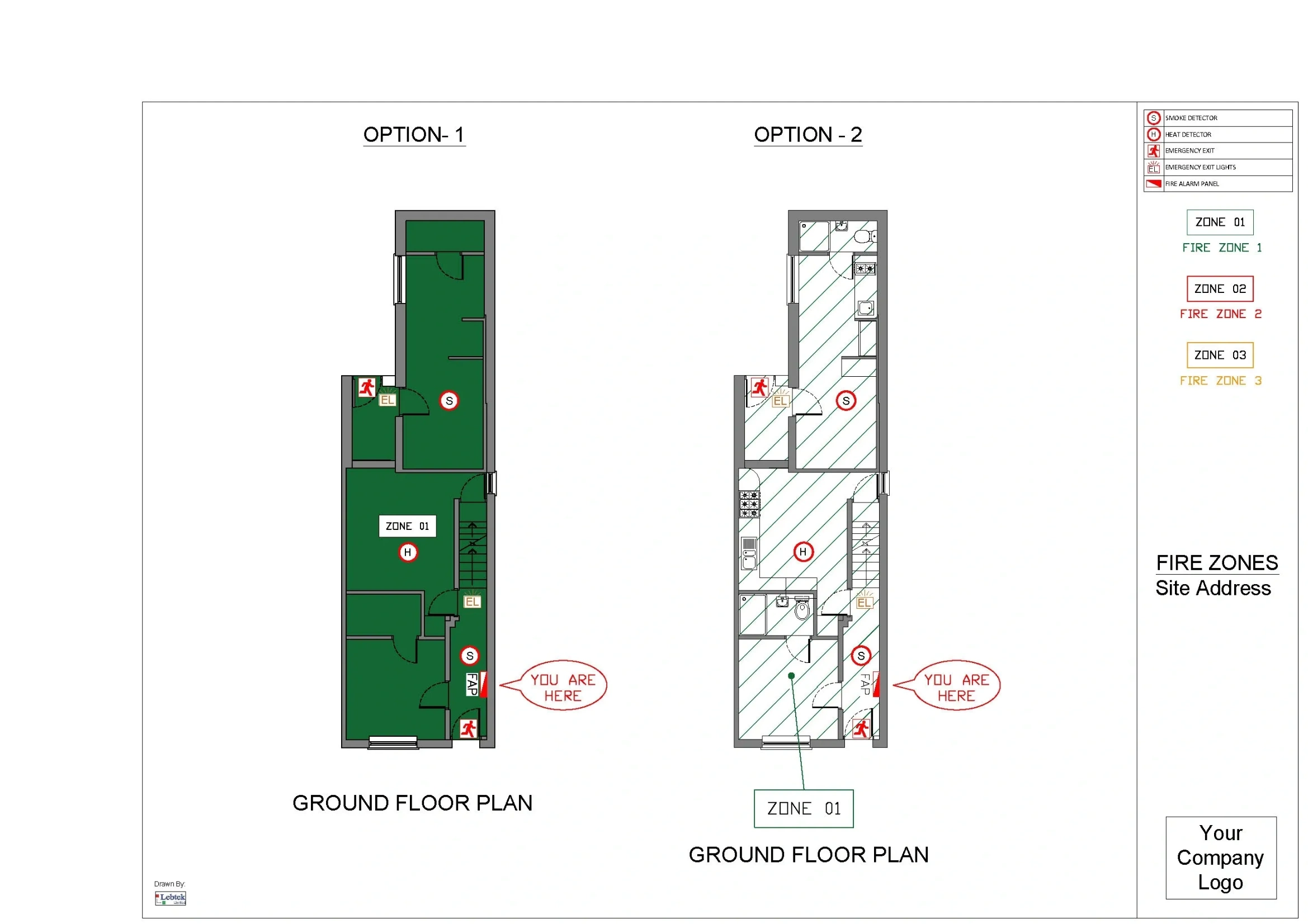 Professional fire zone plans | CAD drawing service, Northamptonshire
