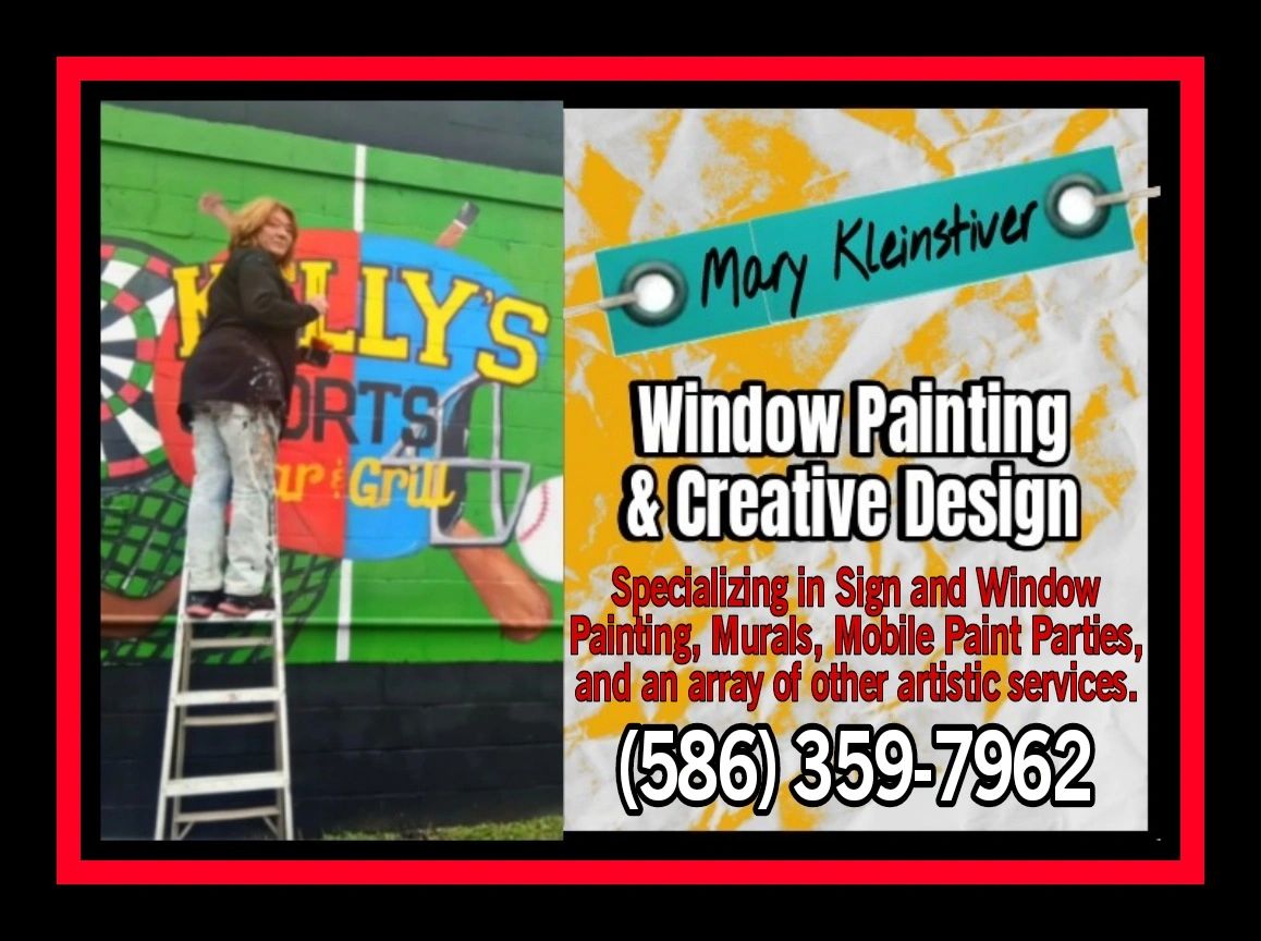 Painting for Windows, Signs, Cement, and more! Also offer Murals, Henna ...
