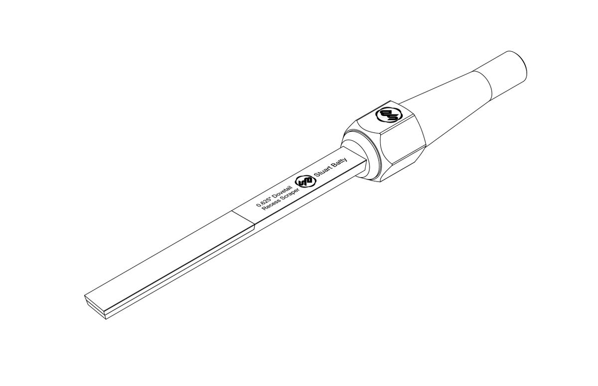 Dovetail Recess Scraper 0.625" (Laminated 10V Blade) with Removable SB ...