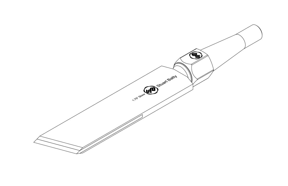 Skew Chisel 1 3/4" - Laminated 10V with Bolster (Available February)