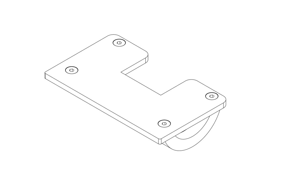 5" Rectangle UGP Platform Only with Pivot Rings
