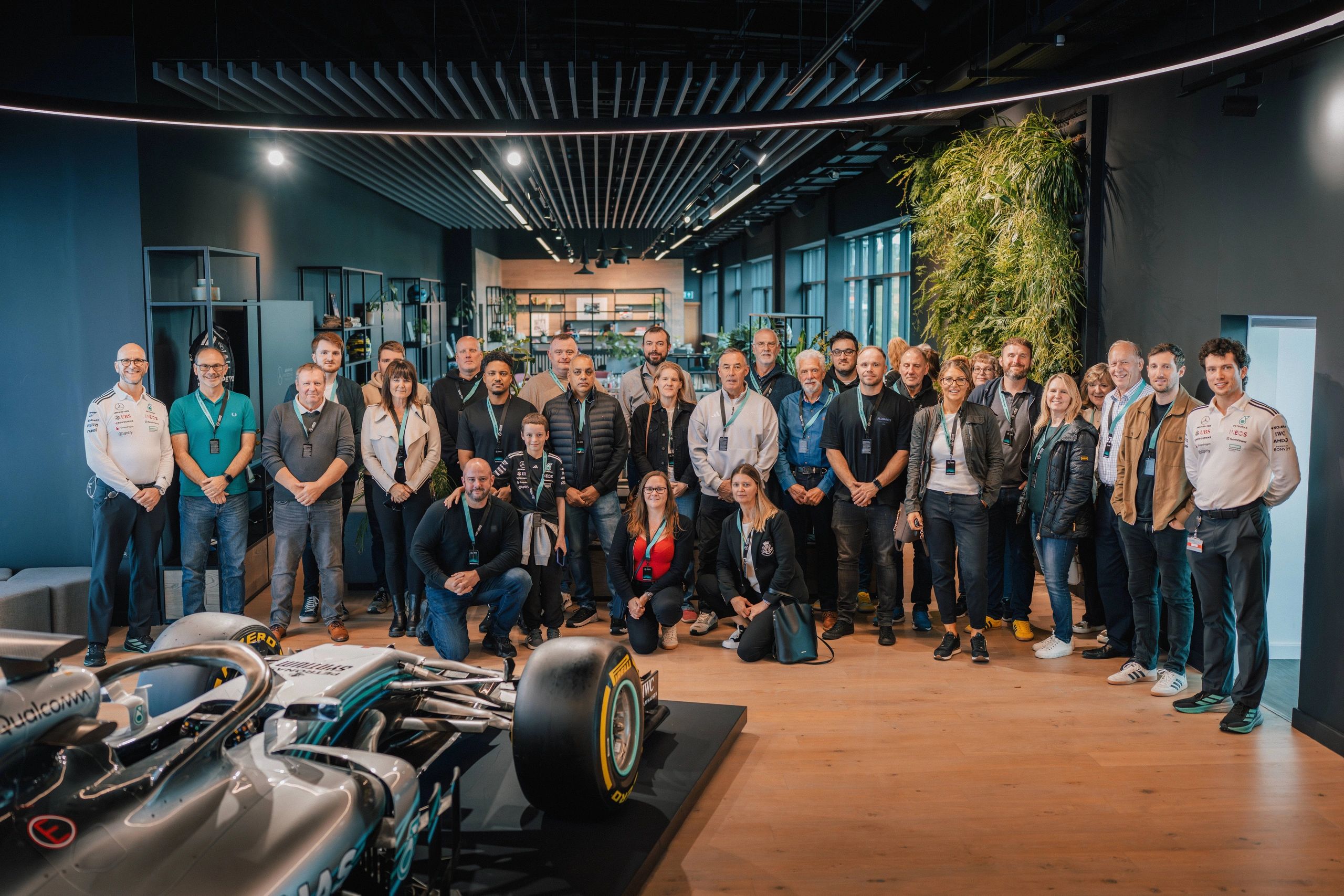 Carrera visit the Petronas AMG F1 team headquarters