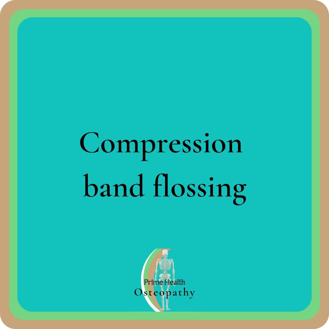 Compression band flossing