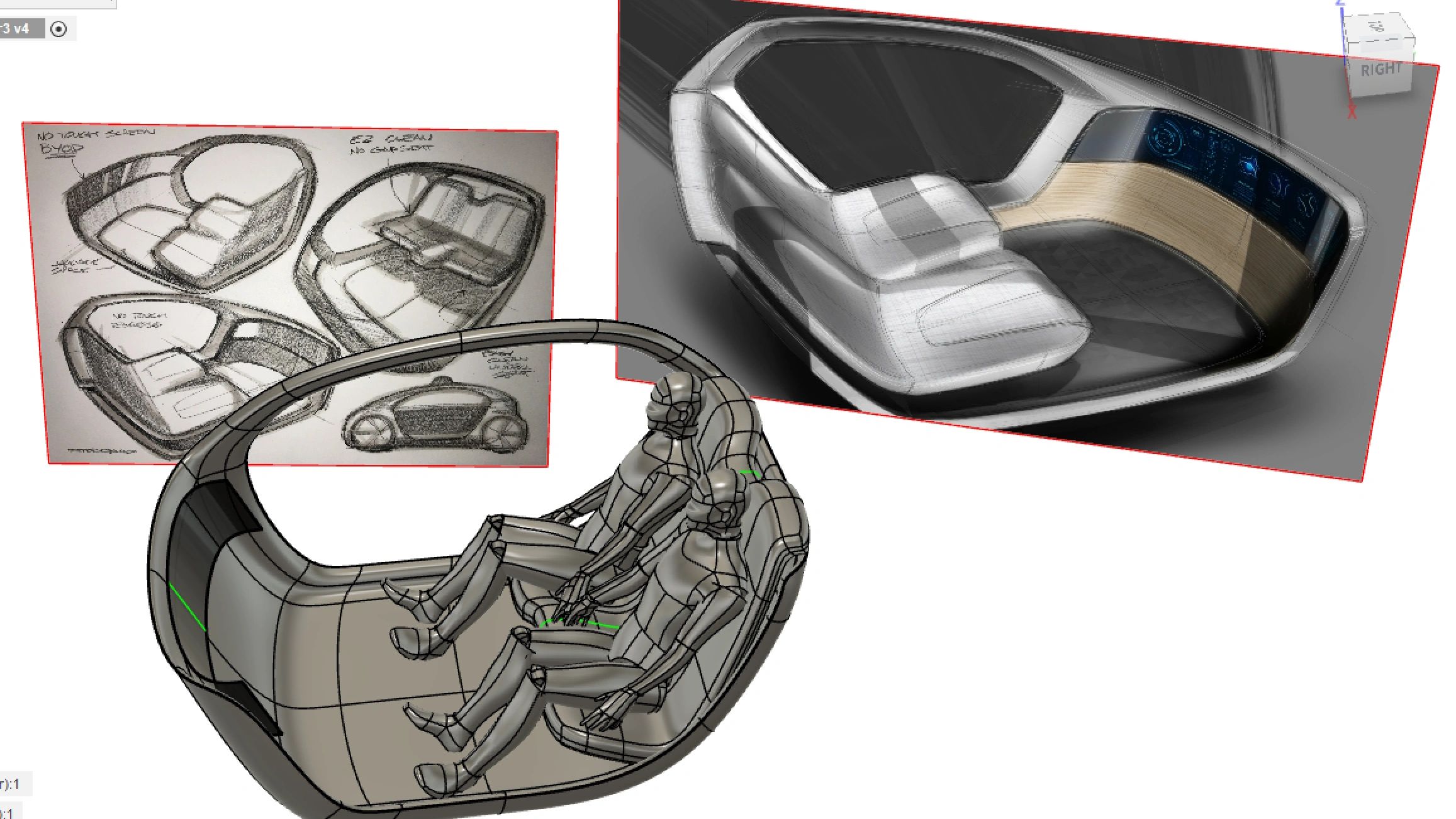 Polygon Modeling in Fusion 360: Autonomous Rideshare Vehicle