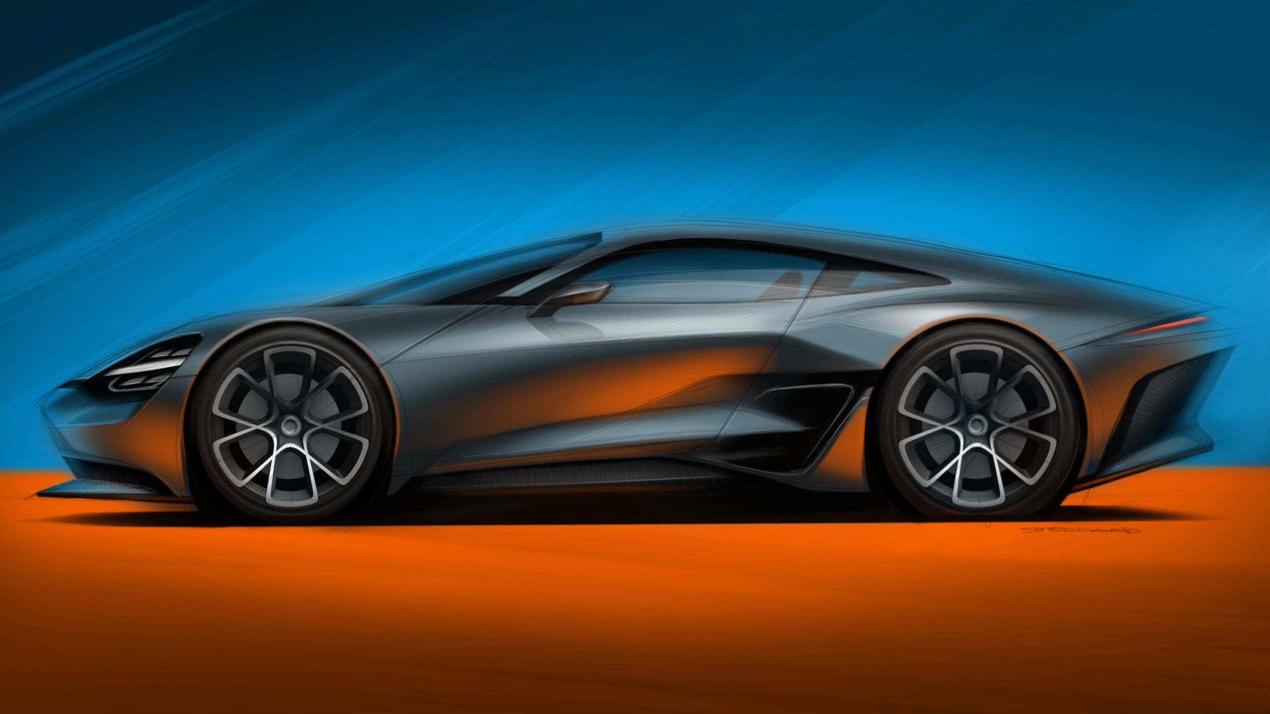 Porsche 911 Concept: Side View Rendering Demo