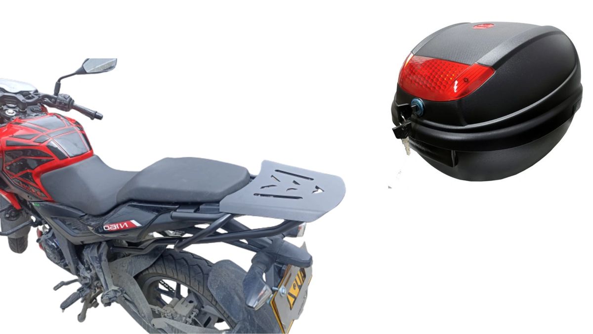 Parrilla Provecol Bajaj N 160-250 y Baúl Tomcat de 30 litros