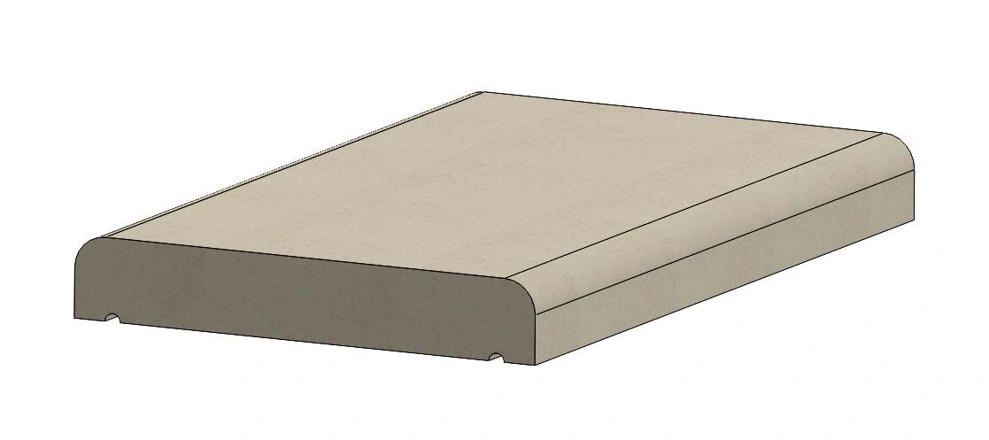 Flat Top Cavetto Chamfer Coping Stones Bath Stone