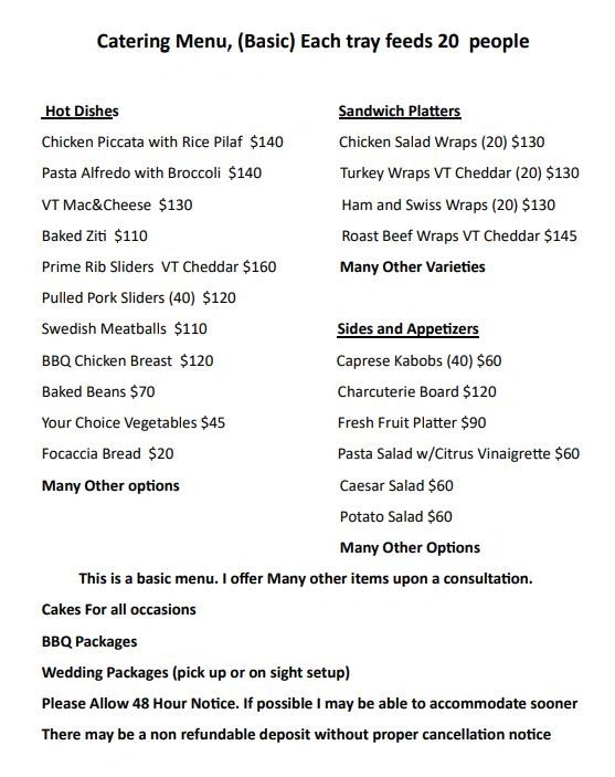 Catering Menu
