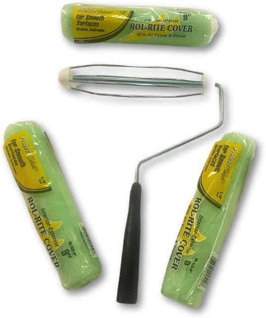Arroworthy Paint Mate 1/4" Roller Set, Roller Frame, 3 Sleeves, for ...