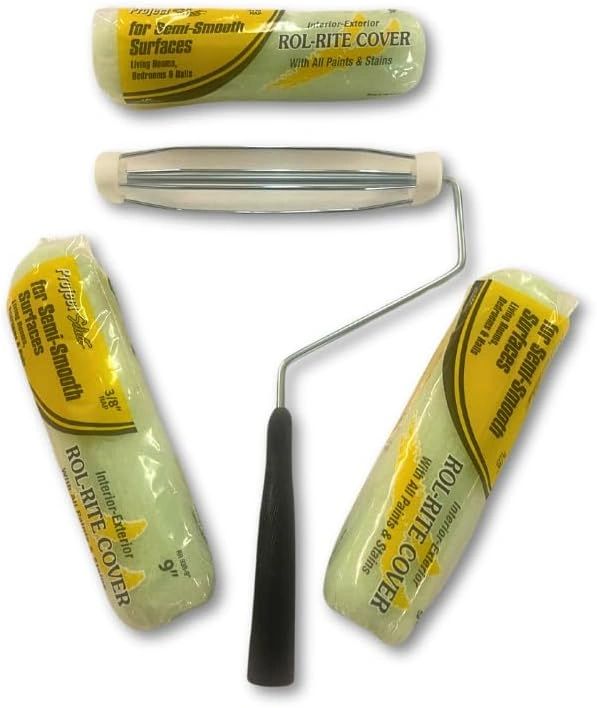 Arroworthy Paint Mate 3/8" NAP Roller Set, Includes Frame and 3 Sleeves ...