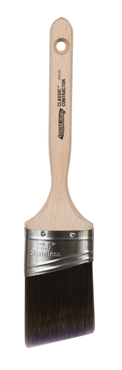 Arroworthy Classic Semi-Oval Angled Nylyn 2.5" Long Handle Paint Brush ...