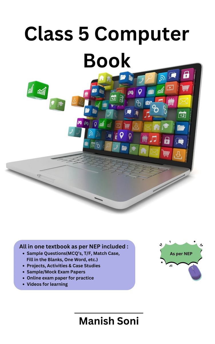 Computer Book TAP AND LEARN For Class 5 Full Color Edition with Video ...