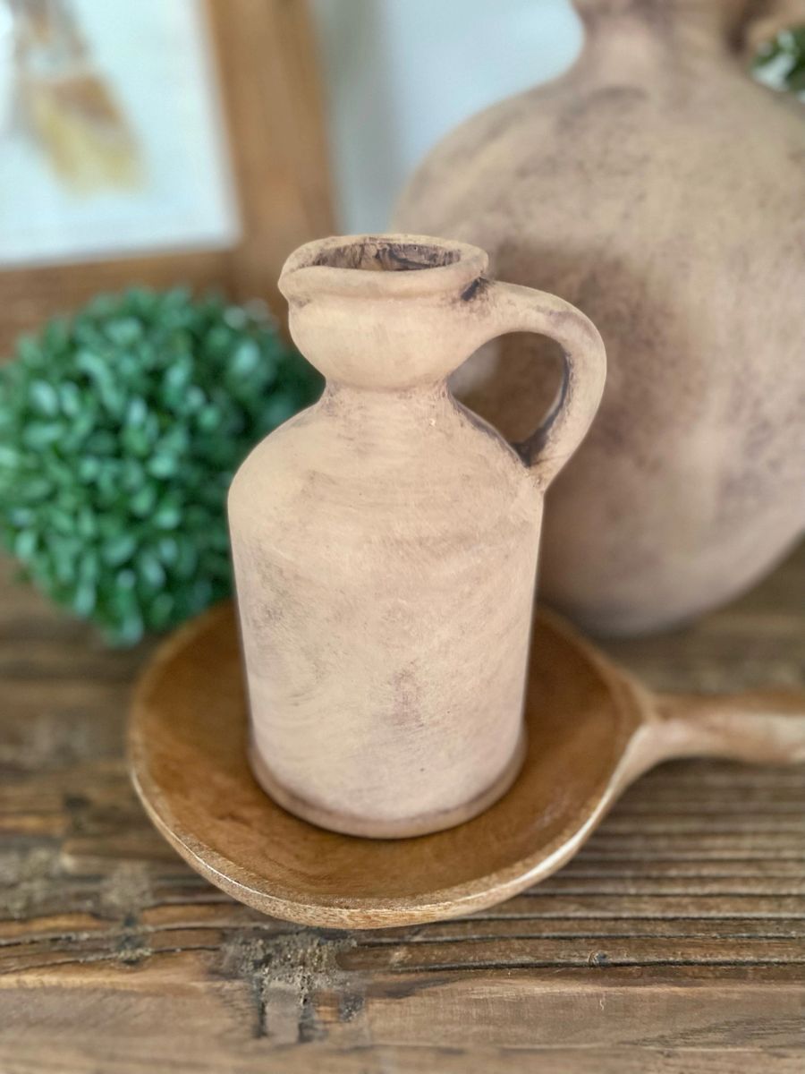 Rustic Terracotta Bottle with Handle