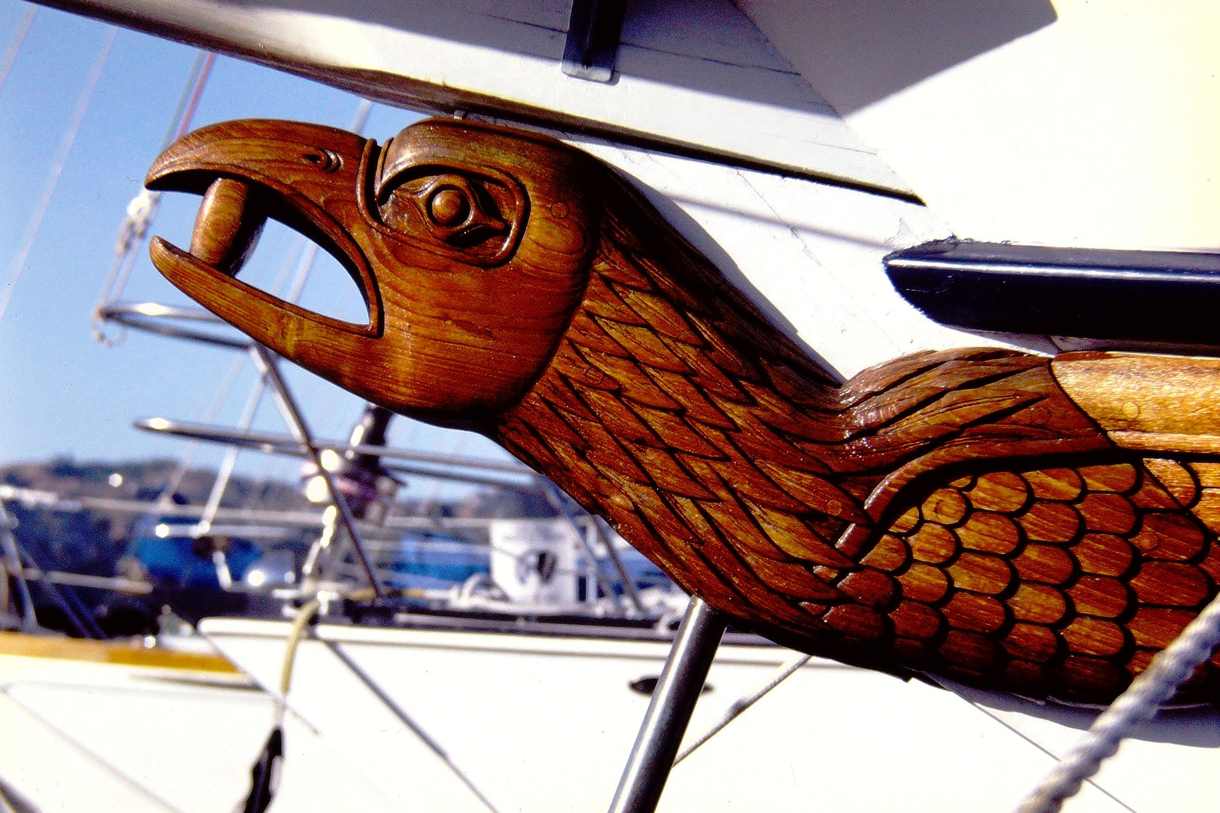 Figurehead of legendary Raven that Stole the Sun